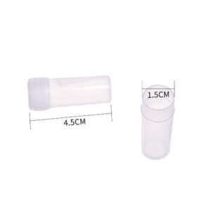 5ml Plastic Test Tubes Small Bottle Vial Storage Vial Storage Container for Lab -50pcs