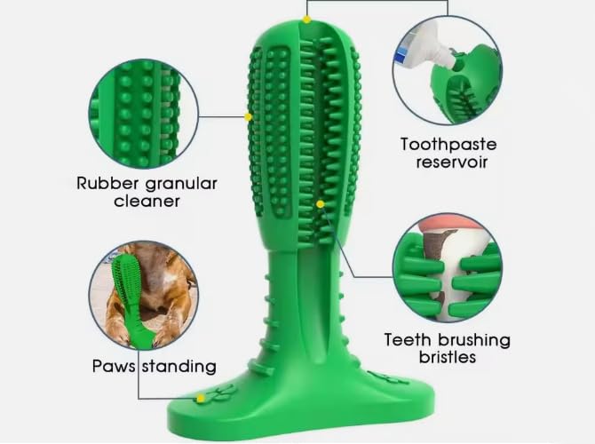 Dental and Treat Chew Sticks – Fresh Breath & Plaque Control – Peanut Butter Chew Toy - for Dogs, Pigs, Rabbits, or Other Pets - (Green)