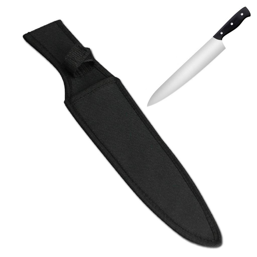 11"~12" Chef Knife Scabbard Sheath (Black Nylon)