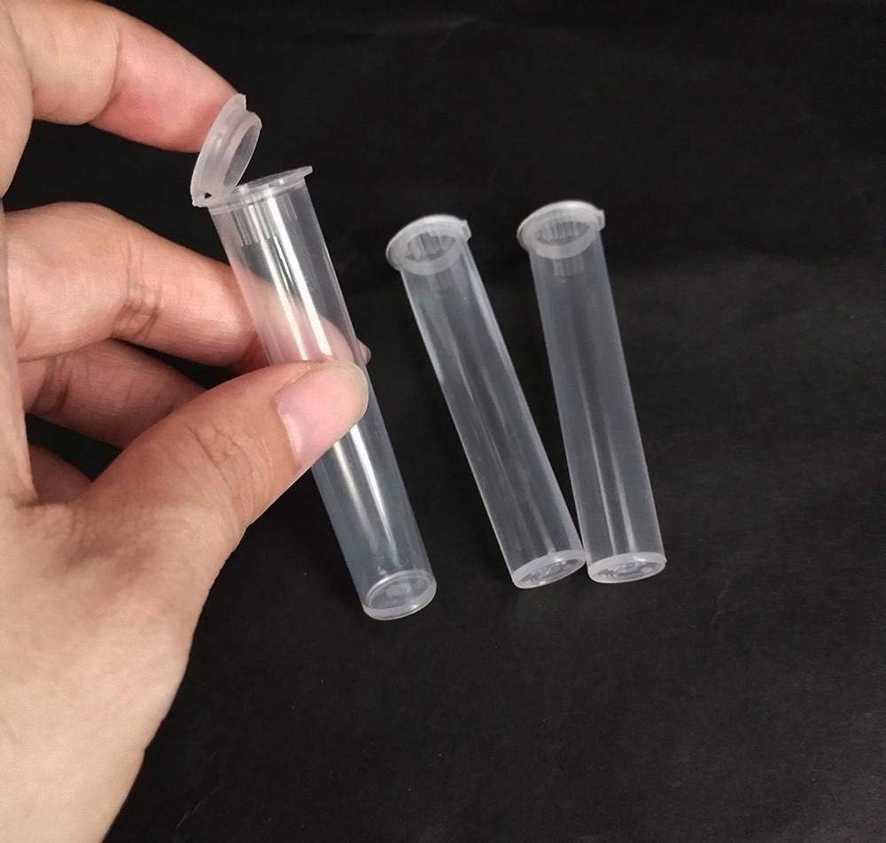 72mm Child Resistant Pop Top Cartridge Tubes Clear 1mL 0.5mL (10 Pack)