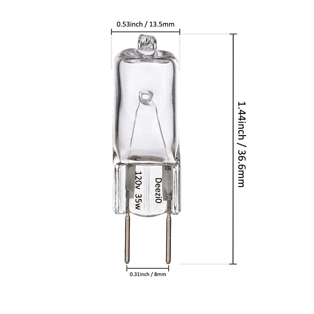 Deezio Xenon 20w g8 120 Volt Bulbs 20 Watt 120V T4 Light Bulbs JCD 190 Lumen, Pack of 10