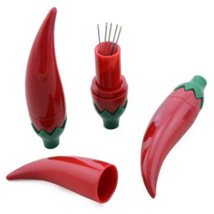 nx garden needle case 3pcs chili shaped needles storage container needle holder sewing tool knitting accessorie for needlework diy craft tool