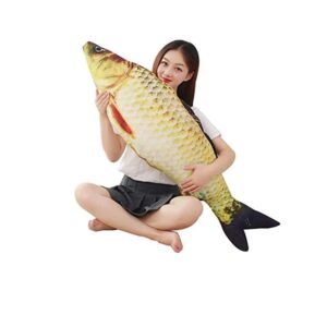 julan 3d giant soft fish cushion pillow carp plush pillow stuffed toy throw pillow for home decoration gift kids pillow stuffed animal toy (31inch/ 77cm)