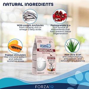 Forza10 Sensitive Skin Dog Food, Fish Flavor Grain Free Dog Food, Dry Dog Food for Dog Skin Allergy, Dog Food Sensitive Skin for All Breeds, 4 Pound Bag