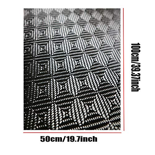 SOFIALXC Carbon Fiber Fabric Cloth 280g/m² Jacquard Cloth 3k 20 * 20 Square Twill Width50cm, Long100cm