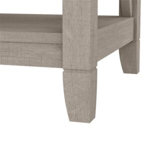 Bush Furniture Key West Console Table with Drawers and Shelves in Washed Gray