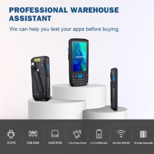 MUNBYN Android Barcode Scanner with Numeric Pad Mobile Computer with 2D Scanner 4.5-inch Handheld Rugged PDA, Android 9 Support Wireless Wi-Fi 4G LTE