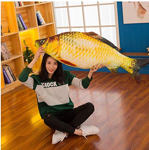 JULAN 3D Giant Soft Fish Cushion Pillow Carp Plush Pillow Stuffed Toy Throw Pillow for Home Decoration Gift Kids Pillow Stuffed Animal Toy (31inch/ 77cm)