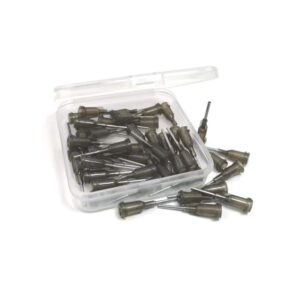 SANANTS - 16GA 1/2 Inch Dispensing Needle - Blunt Tip Luer Lock - Fluid Manifold Channel - 50 PCS,Gray