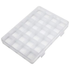 mromax fixed 24 grids clear plastic organizer box container craft storage, pp organizer box for beads organizer art diy crafts jewelry fishing tackles