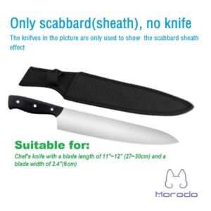 11"~12" Chef Knife Scabbard Sheath (Black Nylon)