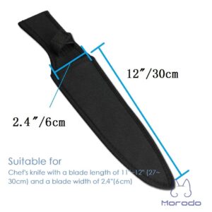 11"~12" Chef Knife Scabbard Sheath (Black Nylon)