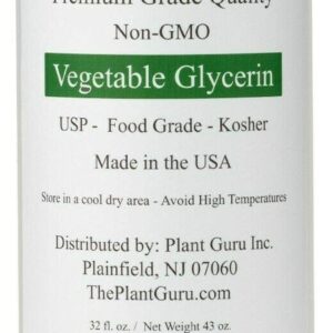 Vegetable Glycerin and Propylene Glycol 32 oz. Each Food Grade USP Kosher 99.9% Pure