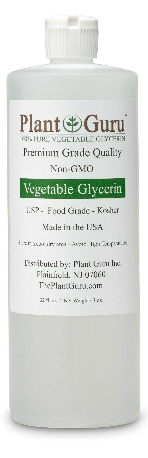 Vegetable Glycerin and Propylene Glycol 32 oz. Each Food Grade USP Kosher 99.9% Pure