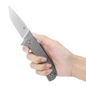 YOUSUNLONG Folding Knife - One Hand Open Pocket Knife With Clip - EDC Tactical Knife - Quick Open Survival Knife Grip - D2 Steel Blade