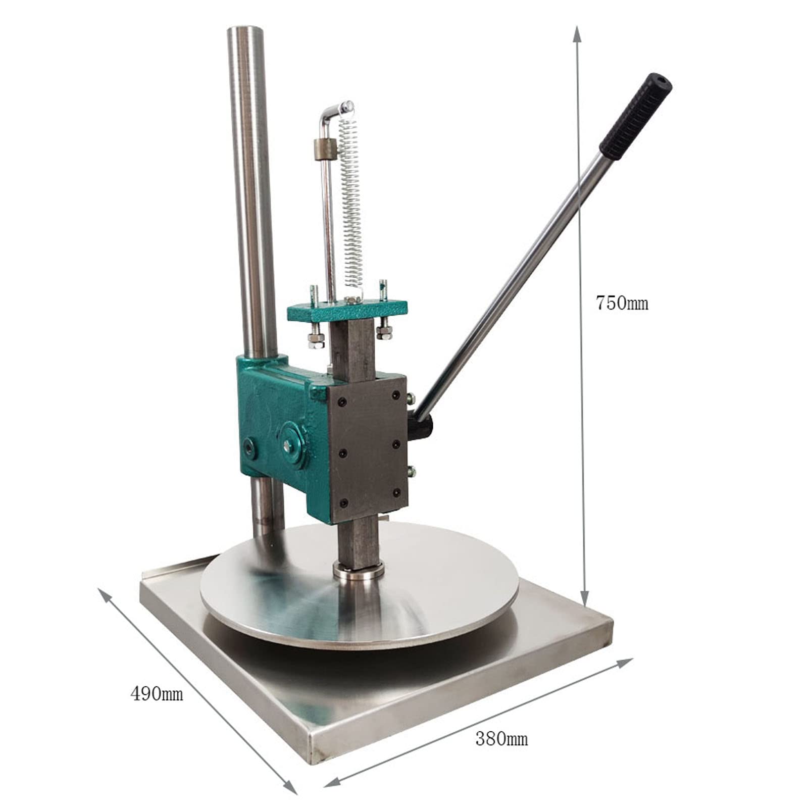 INTBUYING 14inch Manual Pizza Dough Pastry Press Machine Household Pizza Cake Press Machine Dough Press Sheeter Dough Pastry Presser Stainless Steel Pasta Maker Pizza Express Machine