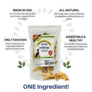 Green Butterfly Brands Dog Chews – Chicken Feet for Dogs Sourced and Made in USA. Single Ingredient All-Natural Dog Dental Chew. Chicken Feet Dog Treats Rich in Glucosamine for Joint Health 10 Pack