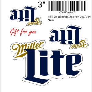 Miller Lite Vinyl Decal (Any Size) Miller Lite Beer Stickers for car, bar, Laptop, tumblers (3 inch)