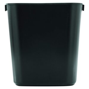 rubbermaid commercial products fg295500bla plastic resin deskside wastebasket, 3.5 gallon/13 quart, black, 4 pack