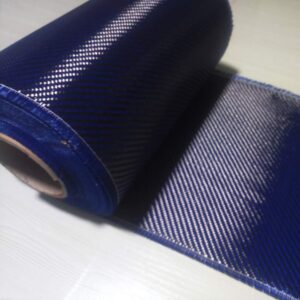 SOFIALXC 3k Carbon Fiber Fabrics Cloth Wrap Twill Weave 500mm Wide and 1000mm Long for Cars, Motorcycle Rc (Blue Black)