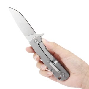 YOUSUNLONG Folding Knife - One Hand Open Pocket Knife With Clip - EDC Tactical Knife - Quick Open Survival Knife Grip - D2 Steel Blade