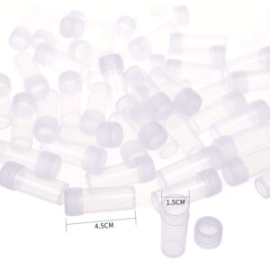 5ml Plastic Test Tubes Small Bottle Vial Storage Vial Storage Container for Lab -50pcs