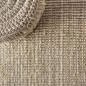 JONATHAN Y NFR103A-28 Hiro Hand Woven Chunky Jute Indoor Area -Rug Bohemian Farmhouse Easy -Cleaning Bedroom Kitchen Living Room Non Shedding, 2 X 8, Ivory