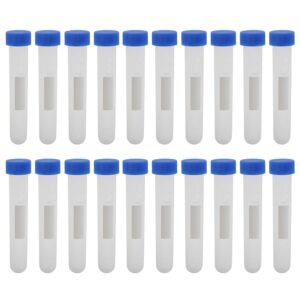 kesell centrifuge tubes round bottom screw cap plastic test tube vials 10ml with graduation and writing area, pack of 20