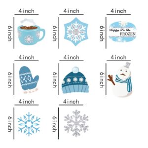 Christmas Snowman,Snowflake,Winter,Snow Frozen Hanging Swirl Decorations for Festival,Party,Together,Celling,Classroom,Home,Office,Bedroom(30Ct)