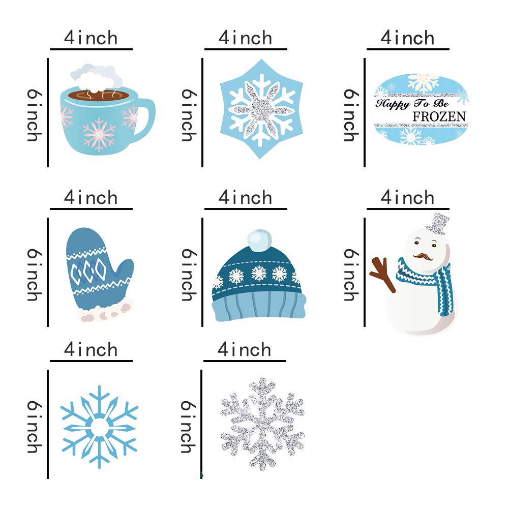 Christmas Snowman,Snowflake,Winter,Snow Frozen Hanging Swirl Decorations for Festival,Party,Together,Celling,Classroom,Home,Office,Bedroom(30Ct)