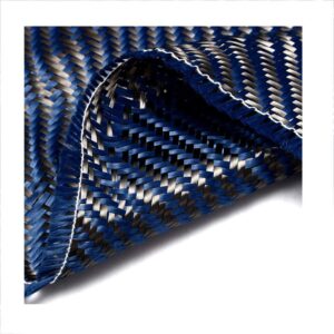 SOFIALXC 3k Carbon Fiber Fabrics Cloth Wrap Twill Weave 500mm Wide and 1000mm Long for Cars, Motorcycle Rc (Blue Black)