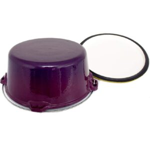 6 Qt. Enamel Cast Iron Dutch Oven - Purple & Gold -10487APG