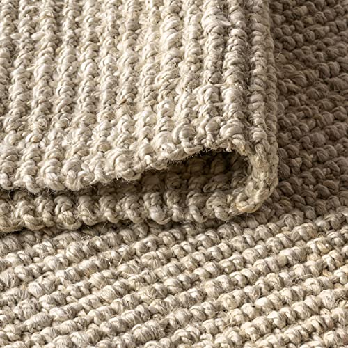 JONATHAN Y NFR103A-28 Hiro Hand Woven Chunky Jute Indoor Area -Rug Bohemian Farmhouse Easy -Cleaning Bedroom Kitchen Living Room Non Shedding, 2 X 8, Ivory