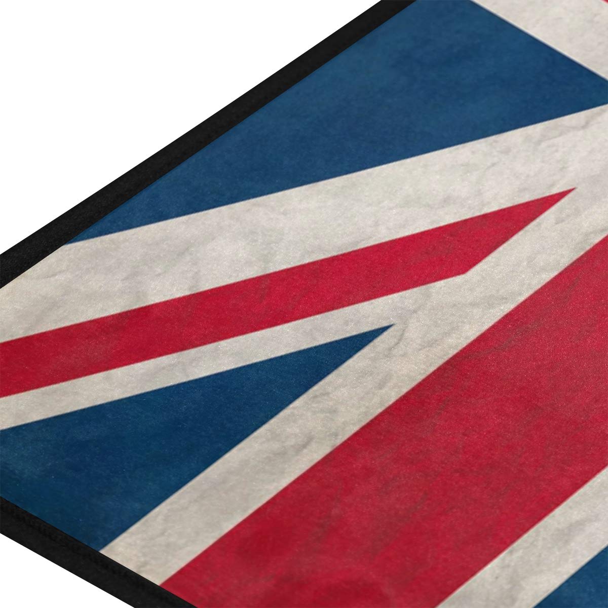 ALAZA Retro Union Jack British Flag Non Slip Kitchen Floor Mat Kitchen Rug for Entryway Hallway Bathroom Living Room Bedroom 39 x 20 inches(1.7' x 3.3')