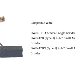 4 Pcs Carbon Motor Brush Compatible with DeWalt DWE4120 / DWE4011,Dewalt N097696 Grinder Motor Replacement Part