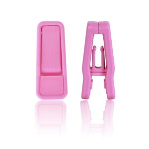 KINJOEK 100 Packs Pink Plastic Finger Clips for Hanger Strong Pinch Grip Clips Multi-Purpose for Slim-line Clothes Pants