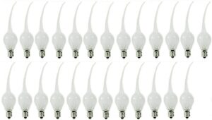 creative hobbies® country style incandescent silicone dipped light bulbs - 6 watt, s6 shape, for candle lamps & chandeliers | box of 25