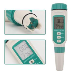 Digital Salinity Tester with Smart Sensor AR8012 Portable Salinity Meter for Water Source Monitoring, Aquaculture