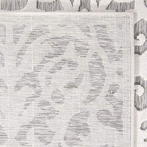 My Texas House by Orian Lady Bird Area Rug, 6'6" x 9'6", Natural Gray