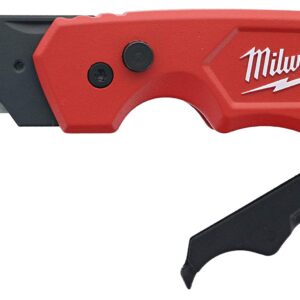 Milwaukee 48-22-1502 Fastback Folding Utility Knife with 5 Blade Storage, Wire Stripping Compartment, and Gut Hook