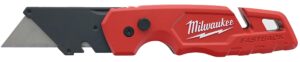 milwaukee 48-22-1502 fastback folding utility knife with 5 blade storage, wire stripping compartment, and gut hook