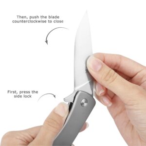 YOUSUNLONG Folding Knife - One Hand Open Pocket Knife With Clip - EDC Tactical Knife - Quick Open Survival Knife Grip - D2 Steel Blade