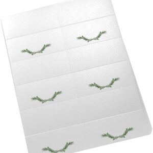 Wreath and Greens Garland Swag Printable Place Cards, Set of 60 (10 Sheets), Laser & Inkjet Printers - Wedding, Party, Dinner, and Special Events - Made in the USA