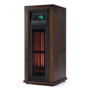 lifesmart global tower heater, portable indoor 23" infrared quartz space heater, 1500w