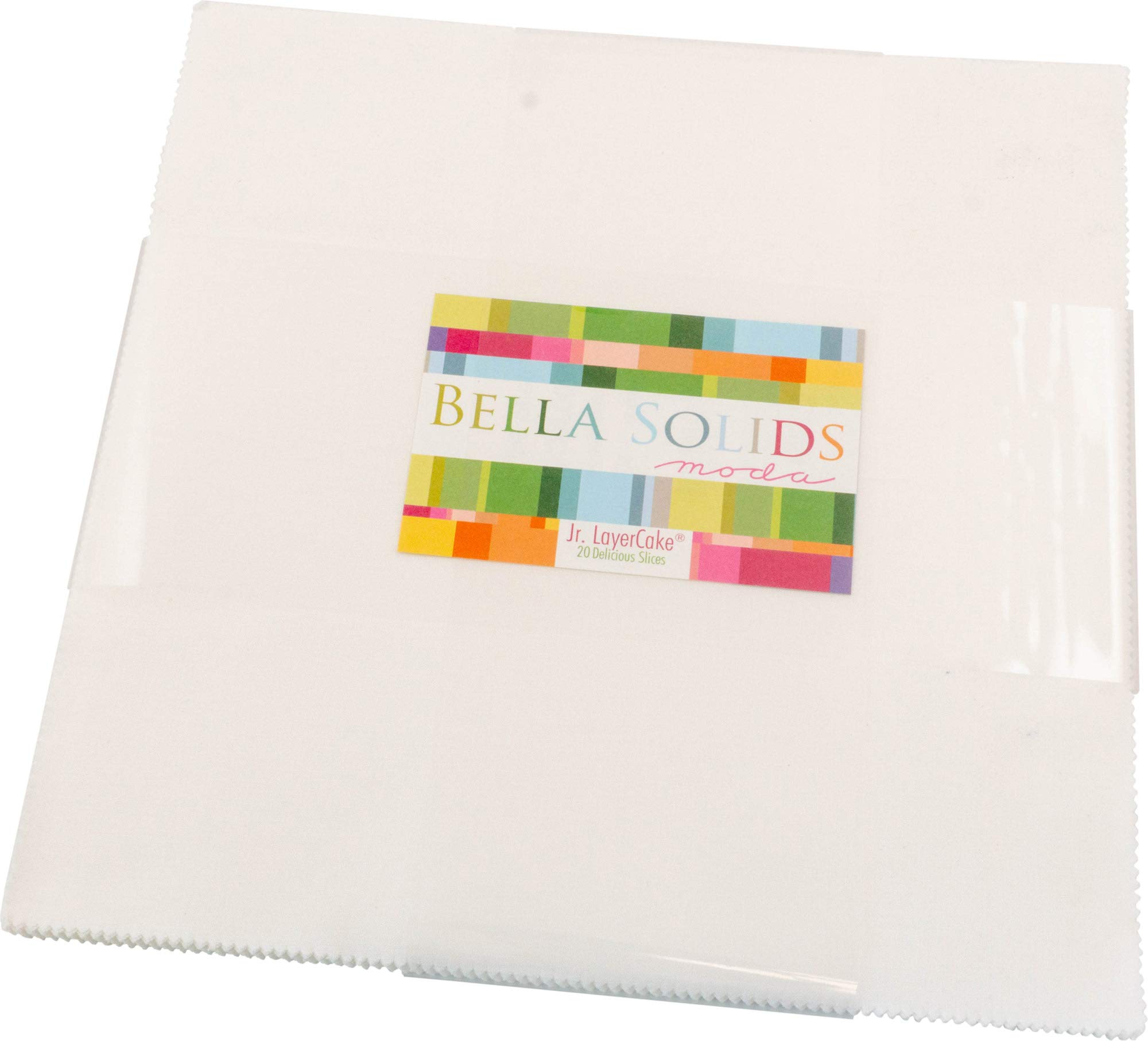 Bella Solids Off White Junior Layer Cake 20 10-inch Squares Moda Fabrics 9900JLC 200