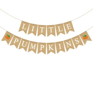 jute burlap little pumpkins banner fall twins baby shower gender reveal party garland decoration