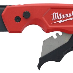 Milwaukee 48-22-1502 Fastback Folding Utility Knife with 5 Blade Storage, Wire Stripping Compartment, and Gut Hook