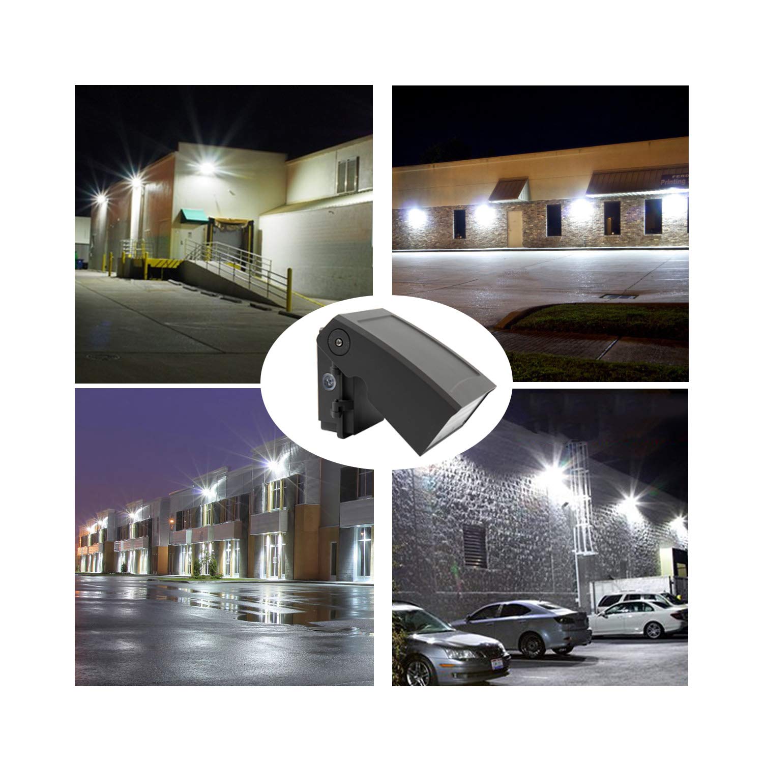 JMKMGL 30W LED Wall Pack,0 to 90 Degree Adjustable Head,100-277VAC,3600LM 5000K Daylight White,IP65 Waterproof Outdoor Security Area Street Light,ETL