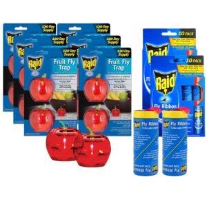 raid‌ ‌‌fly‌ ‌catcher‌‌ ‌‌tape & fly strips bundle‌ (32‌ ‌pack)‌ ‌|‌ ‌20‌ ‌fly‌ ‌ribbon‌ ‌+‌ ‌12‌ ‌window‌ ‌‌fly‌ ‌trap‌‌‌ ‌for‌ ‌catching‌ ‌pesky‌ ‌insects‌ ‌indoor/‌ ‌outdoor