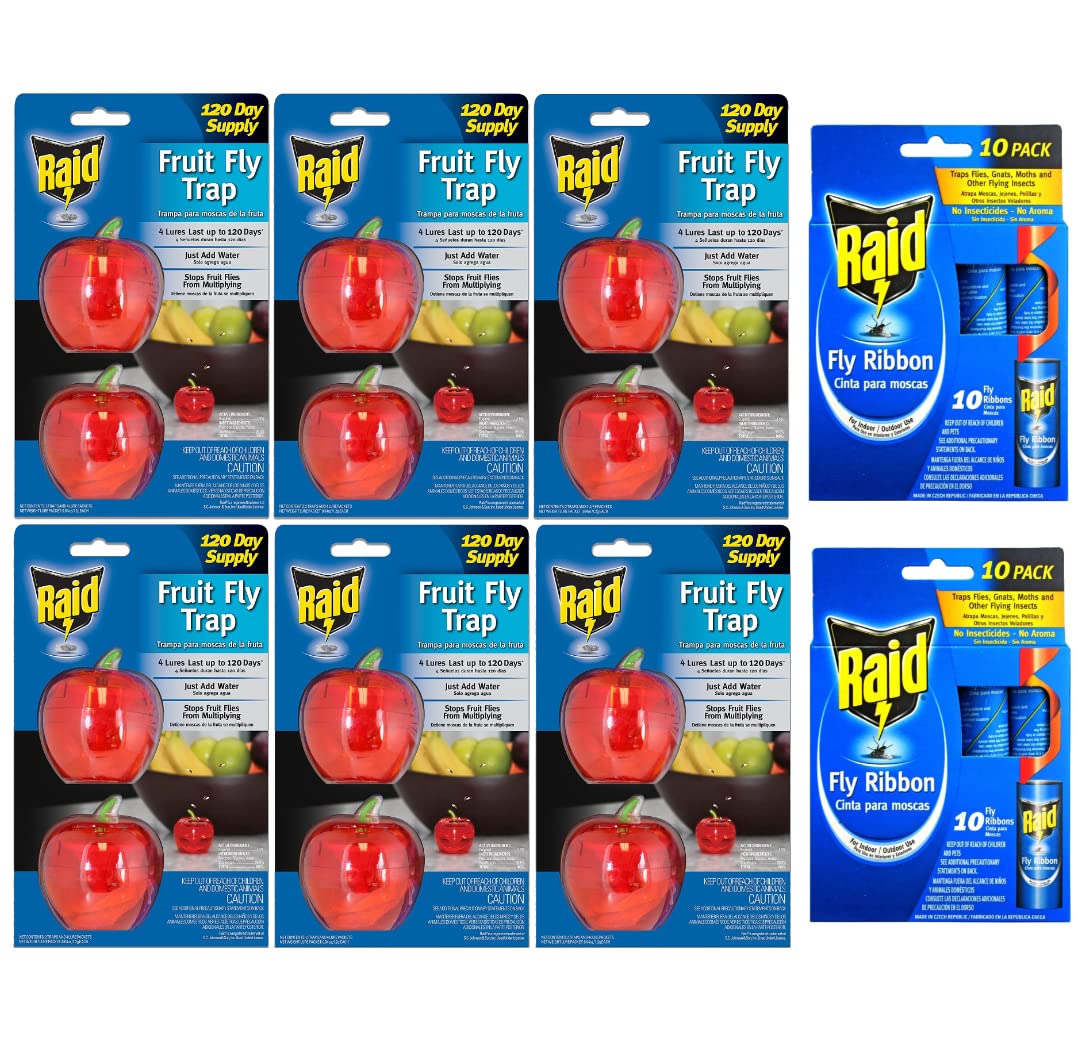 Raid‌ ‌‌Fly‌ ‌Catcher‌‌ ‌‌Tape & Fly Strips Bundle‌ (32‌ ‌Pack)‌ ‌|‌ ‌20‌ ‌Fly‌ ‌Ribbon‌ ‌+‌ ‌12‌ ‌Window‌ ‌‌Fly‌ ‌Trap‌‌‌ ‌for‌ ‌Catching‌ ‌Pesky‌ ‌Insects‌ ‌Indoor/‌ ‌Outdoor